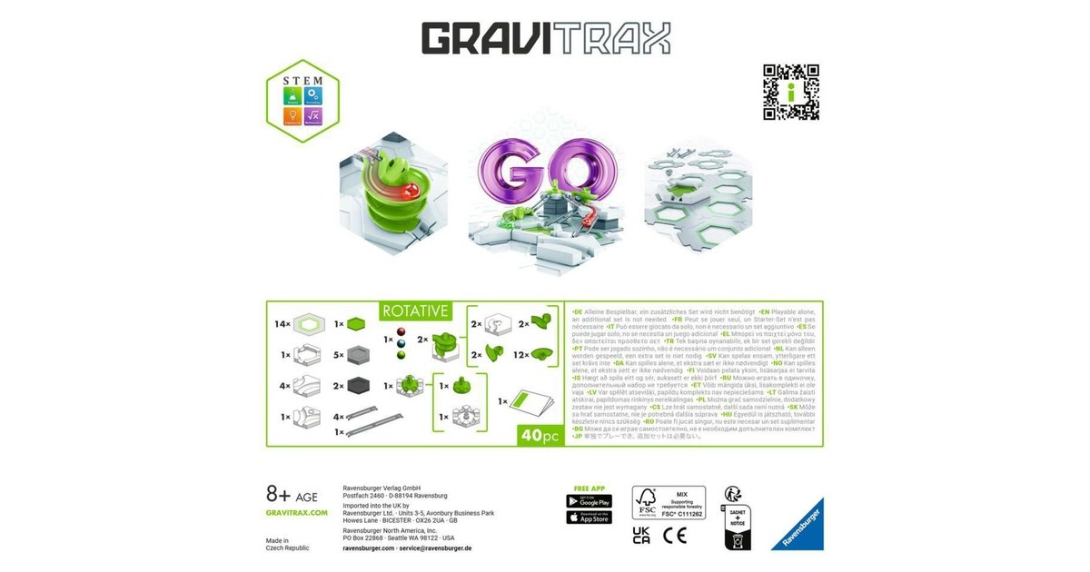 Ravensburger GraviTrax GO Rotative, Bahn