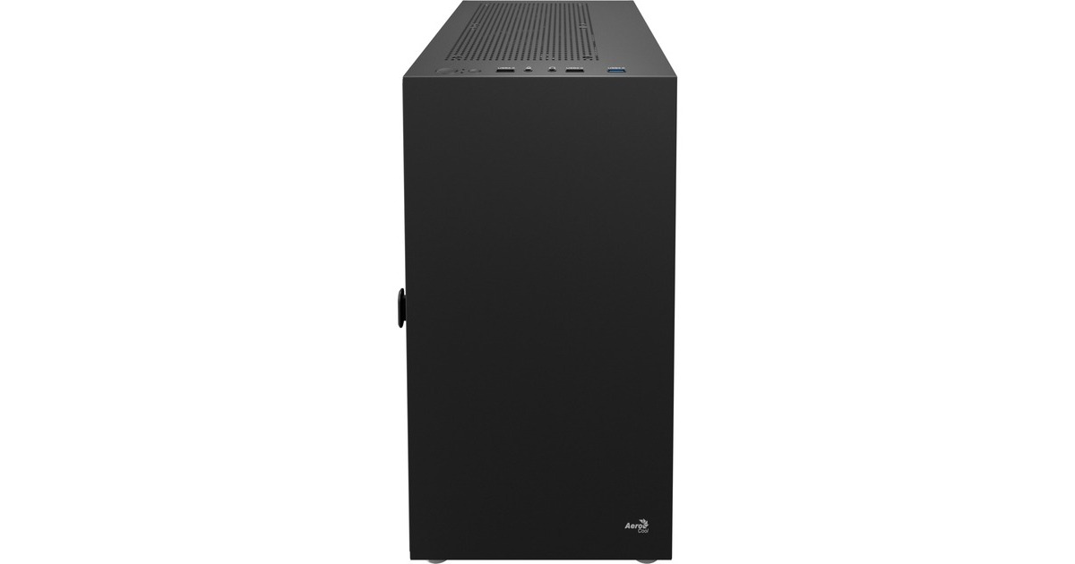 Aerocool CS-111-G-BK-v1, Tower-Gehäuse schwarz, Tempered Glass