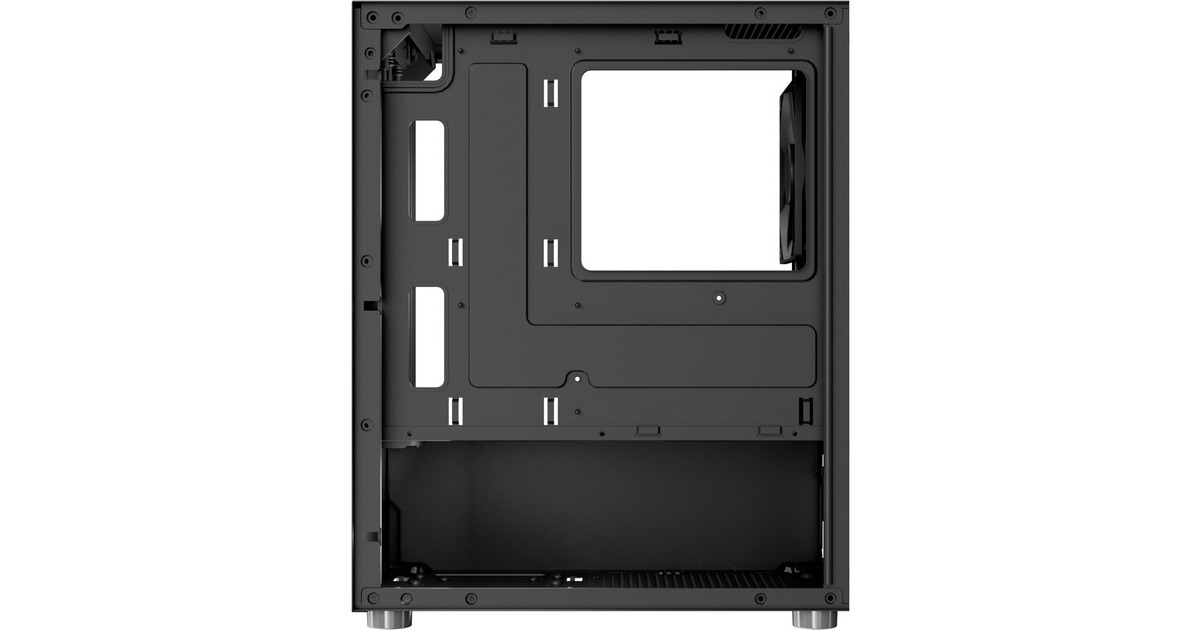 Aerocool CS-111-G-BK-v1, Tower-Gehäuse schwarz, Tempered Glass