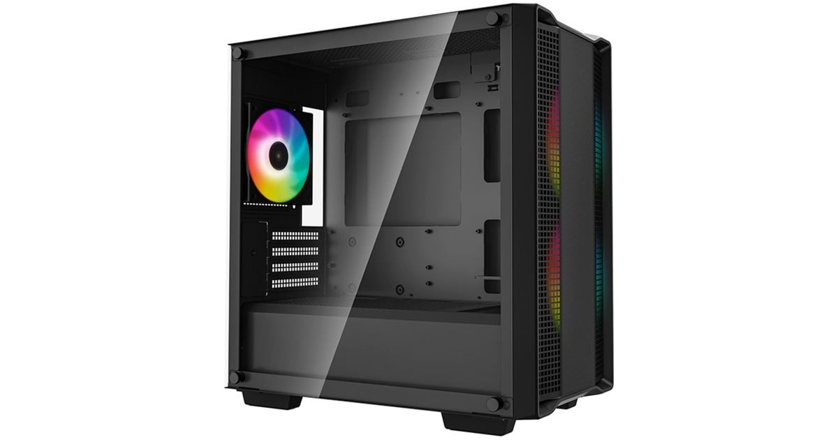 DeepCool CC360 ARGB, Tower-Gehäuse schwarz, Tempered Glass
