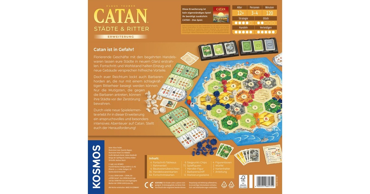 Kosmos CATAN - Städte & Ritter, Brettspiel Erweiterung