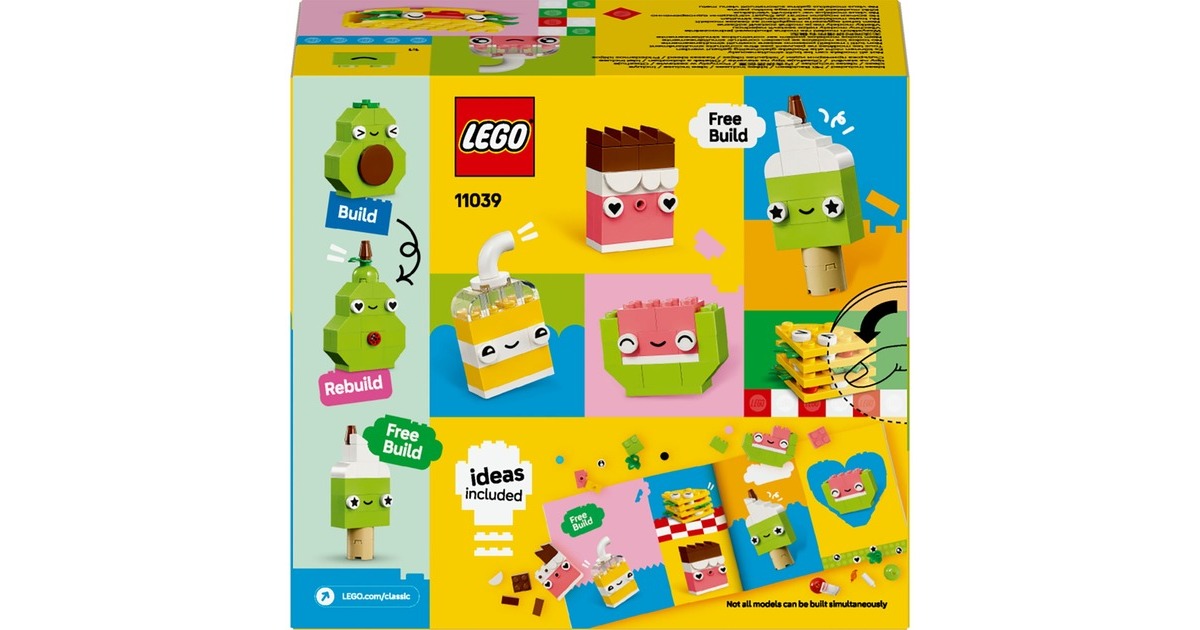 LEGO 11039 Classic Kreativer Snack Bauspaß, Konstruktionsspielzeug