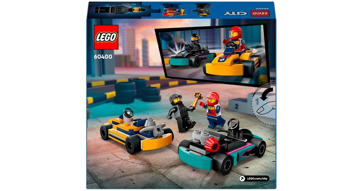 LEGO 60400 City Go-Karts mit Rennfahrern, Konstruktionsspielzeug