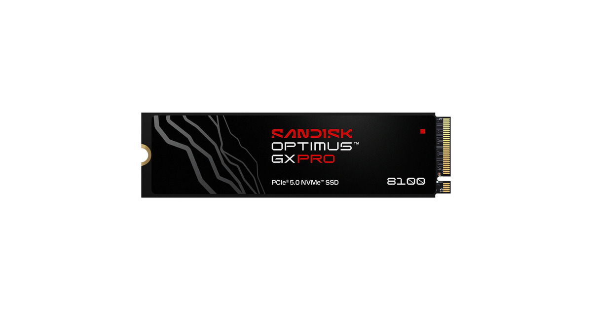 SanDisk Optimus GX PRO 1 TB, SSD schwarz, PCIe 5.0 x4, NVMe, M.2 2280