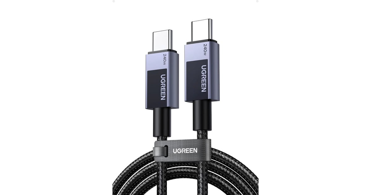 UGREEN L513 USB-C auf USB-C Lade- und Datenkabel schwarz/grau