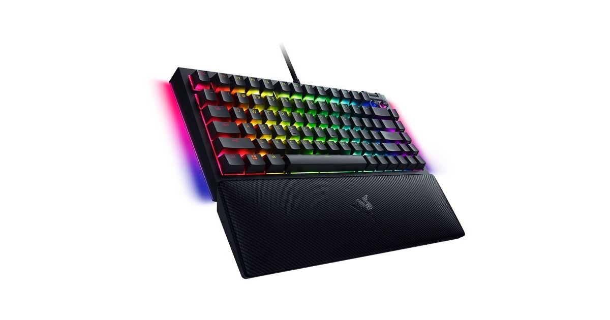 Razer BlackWidow V4 75%, Gaming-Tastatur schwarz, US-International ...