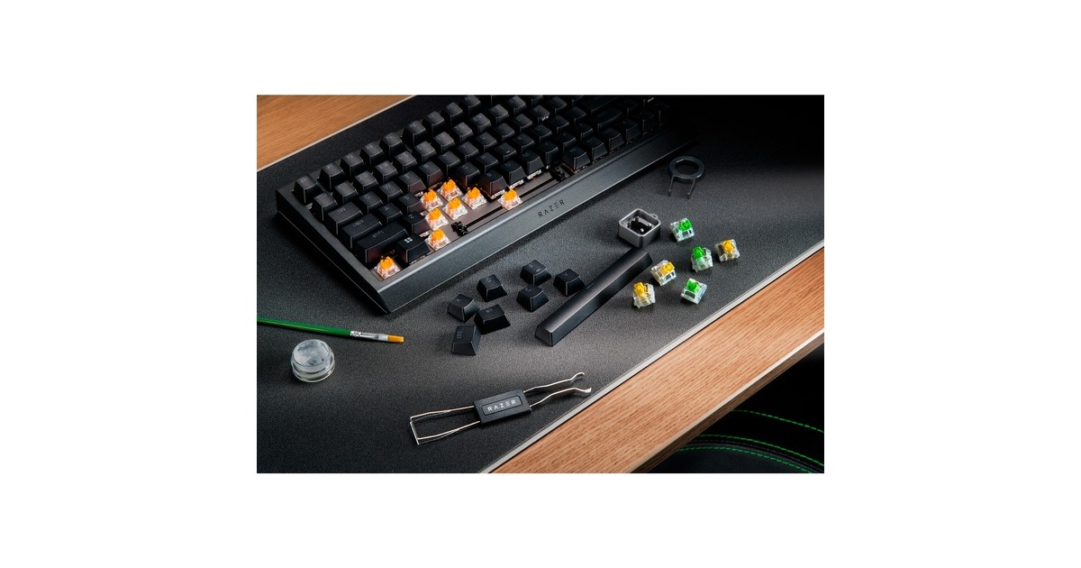 Razer BlackWidow V4 75%, Gaming-Tastatur schwarz, US-International ...