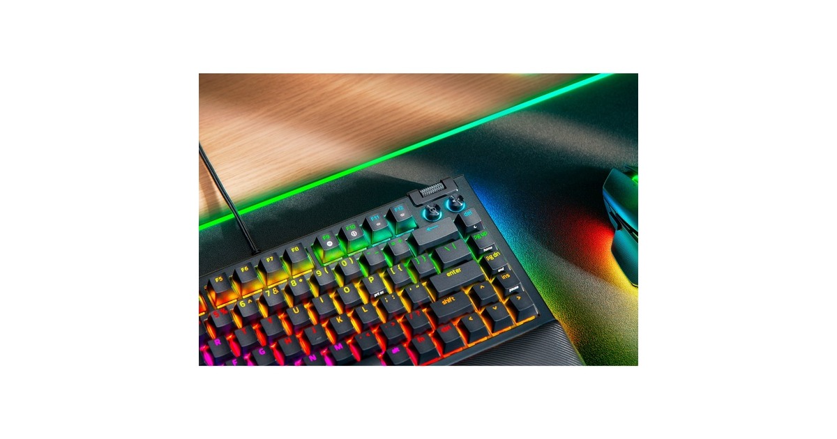 Razer BlackWidow V4 75%, Gaming-Tastatur schwarz, US-International ...