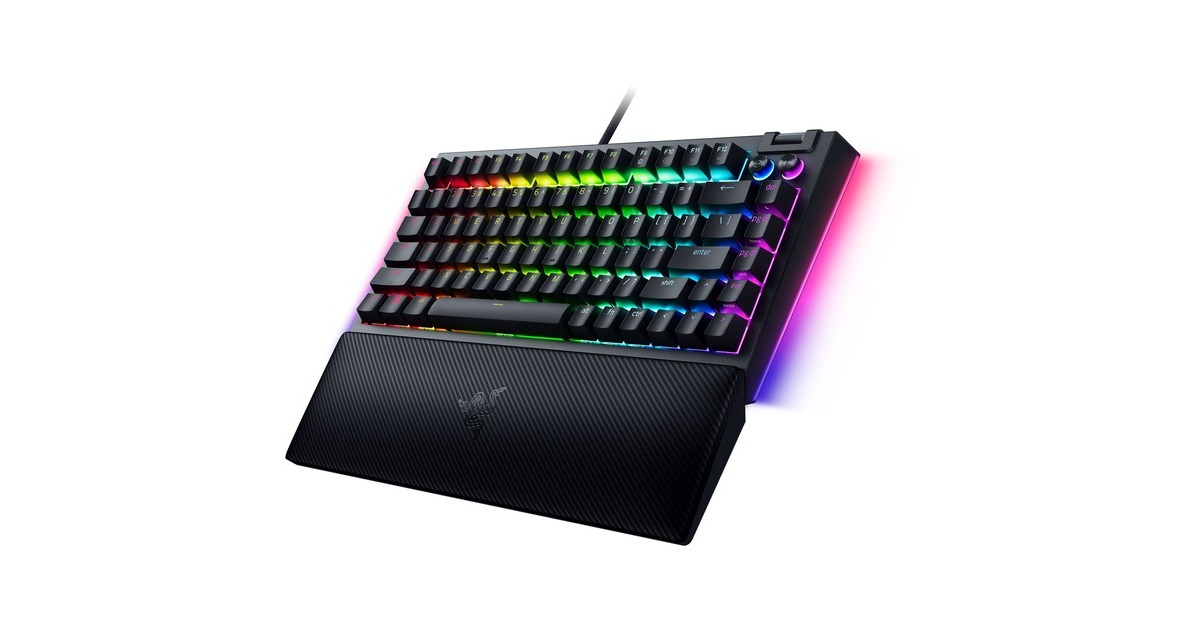 Razer BlackWidow V4 75%, Gaming-Tastatur schwarz, US-International ...
