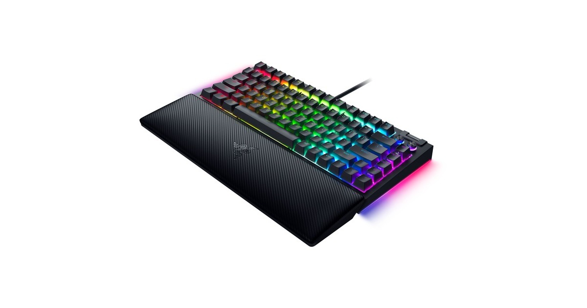 Razer BlackWidow V4 75%, Gaming-Tastatur schwarz, US-International ...