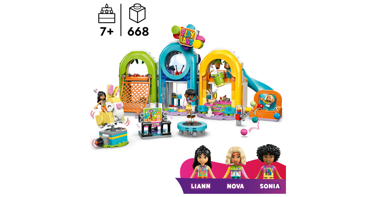 LEGO 42686 Friends Cooler Indoor-Spielplatz, Konstruktionsspielzeug