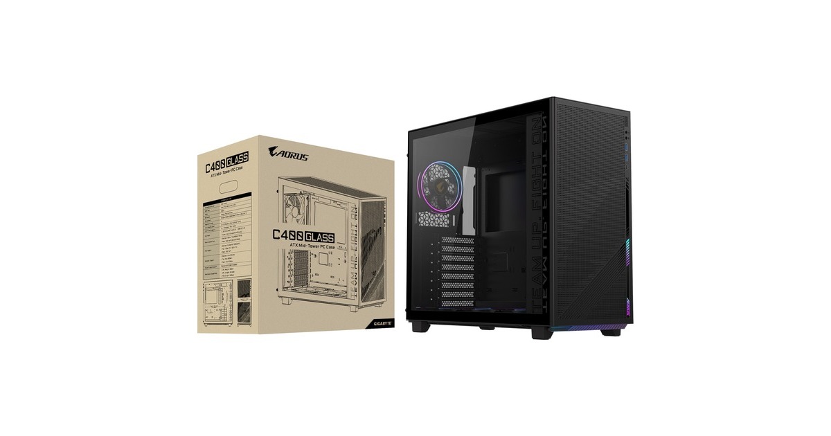 GIGABYTE AORUS C400 Glass, Tower-Gehäuse schwarz