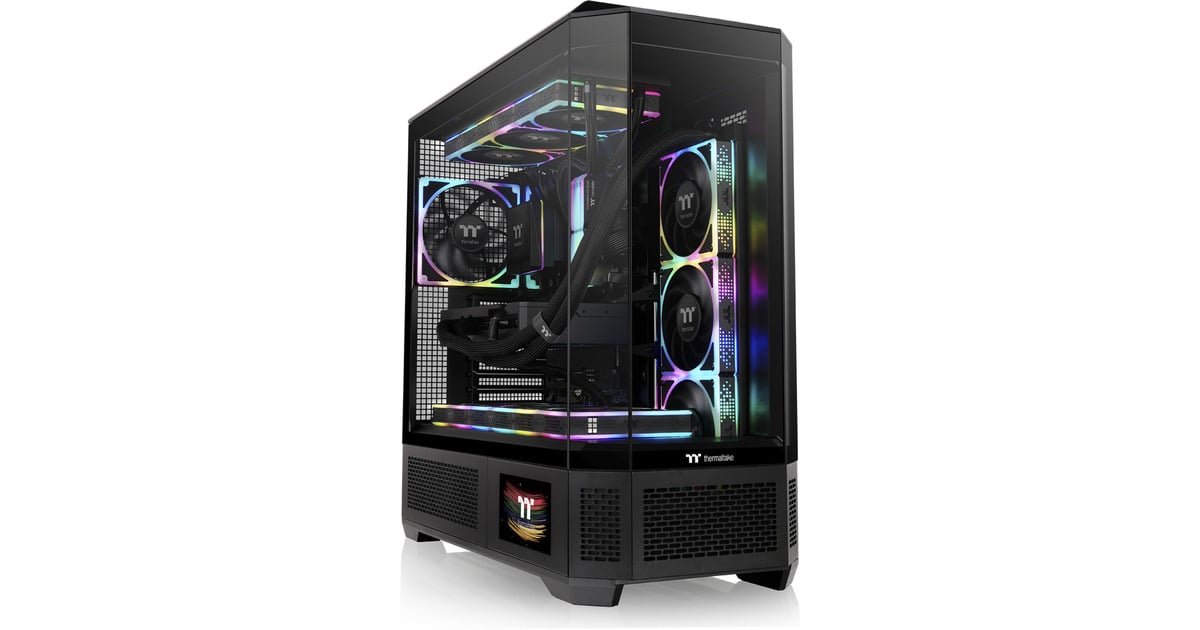 Thermaltake View 600 TG Black, Big-Tower-Gehäuse schwarz, Tempered Glass