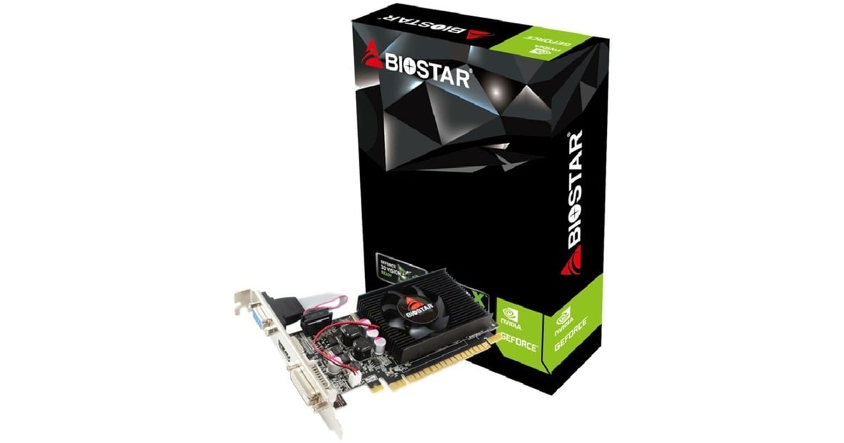 Biostar GeForce 210, Grafikkarte HDMI, DVI, VGA
