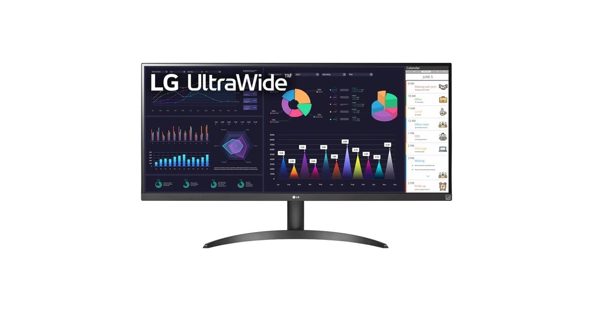 LG 34WQ500-B, LED-Monitor 87 cm (34 Zoll), schwarz, UW-FullHD, IPS, HDR ...
