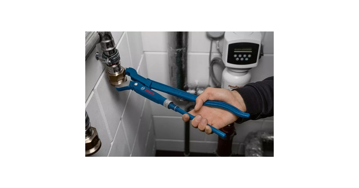 Bosch Professional Sanitär-Eckrohrzange 45° Professional 420mm, S-Maul ...