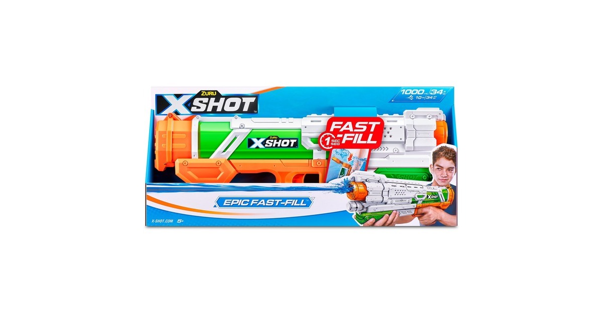 ZURU XSHOT Water - Epic Fast Fill, Wasserblaster