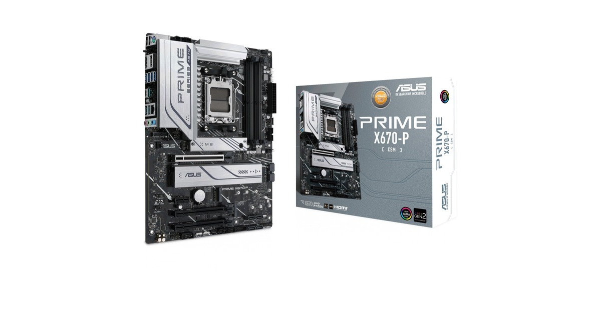 ASUS PRIME X670-P-CSM, Mainboard schwarz/silber