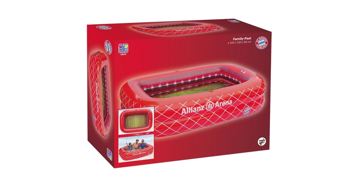 Happy People FC Bayern Allianz Arena Pool, Schwimmbad rot/grün, 200 x ...