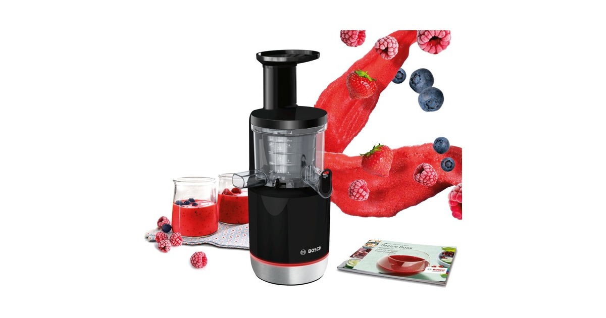 Bosch Home Slow Juicer VitaExtract, Entsafter schwarz/edelstahl, 150 ...