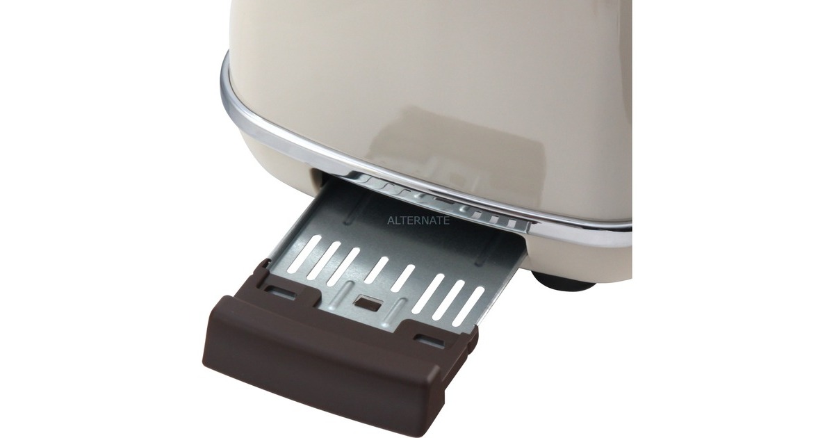 DeLonghi Toaster Icona Vintage CTOV 2103.BG beige, 900 Watt, für 2 ...