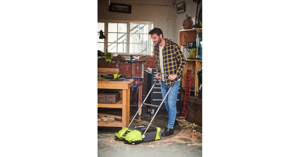 Ryobi Akku-Kehrmaschine R18SW3-0, 18Volt grün/schwarz, ohne Akku und ...