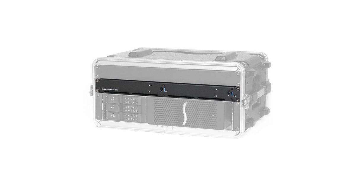 Sonnet 2018 MacRack mini 1U Rack Kit, Rack-Gehäuse schwarz