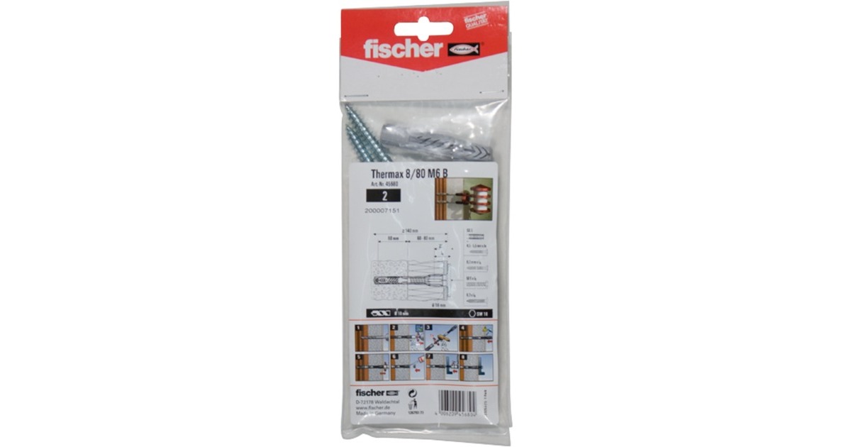 fischer Abstandsmontagesystem THERMAX 10/180 M10 B, Dübel 2 Stück