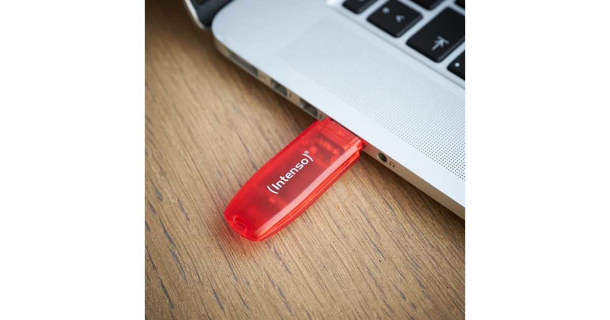 Intenso Rainbow Line 128 GB, USB-Stick rot, USB 2.0