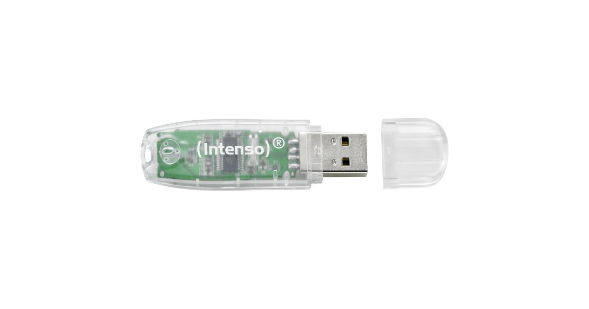 Intenso Rainbow Line 32 GB, USB-Stick transparent