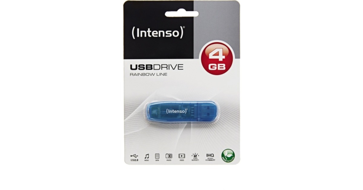 Intenso Rainbow Line 4 GB, USB-Stick blau
