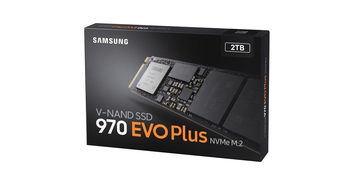 SAMSUNG 970 EVO Plus 2 TB, SSD schwarz, PCIe 3.0 x4, NVMe 1.3, M.2 2280 ...