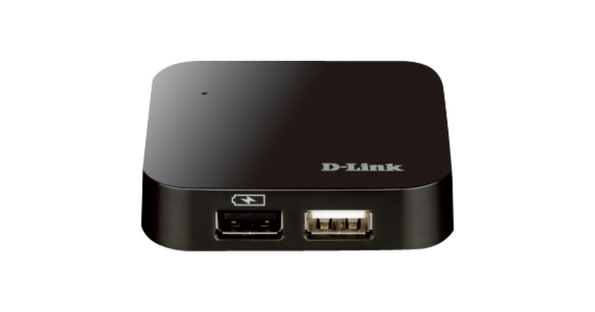 D-Link DUB-H4, USB-Hub schwarz, mit Netzteil
