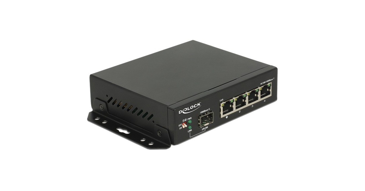 DeLOCK Switch Gigabit 4 Port + 1 SFP