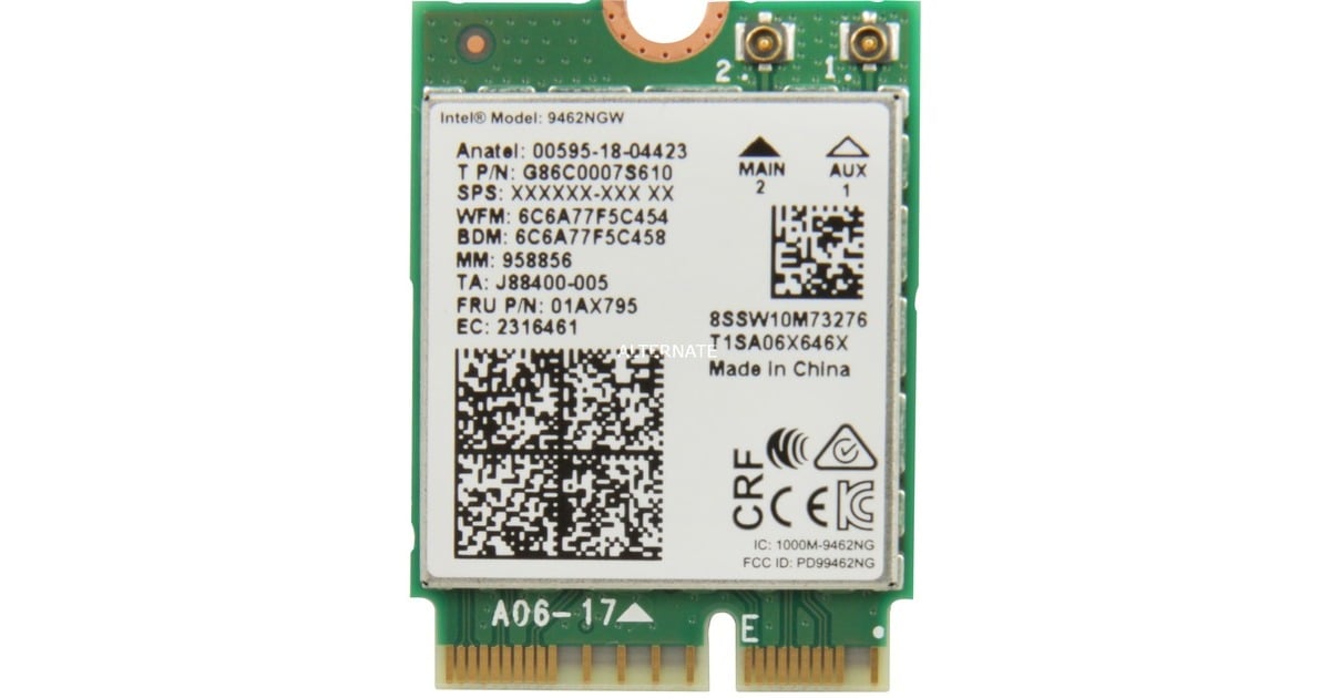 Intel® Dual Band WLAN-AC 9462 M.2, WLAN-Adapter Bulk