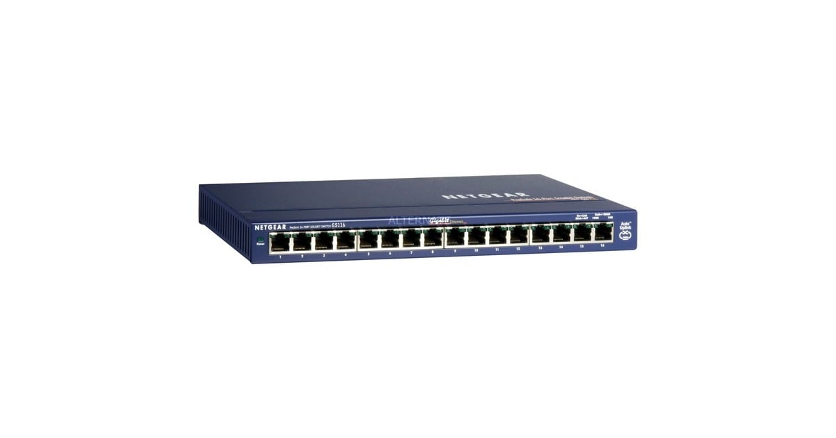 Netgear GS116, Switch blau, Retail