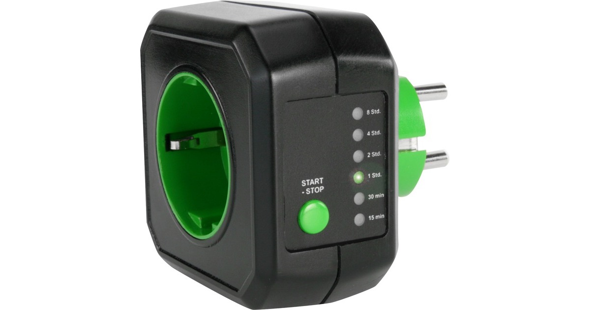 Ansmann AES1 Timer Steckdose mit Energiesparfunktion, Zwischenstecker ...