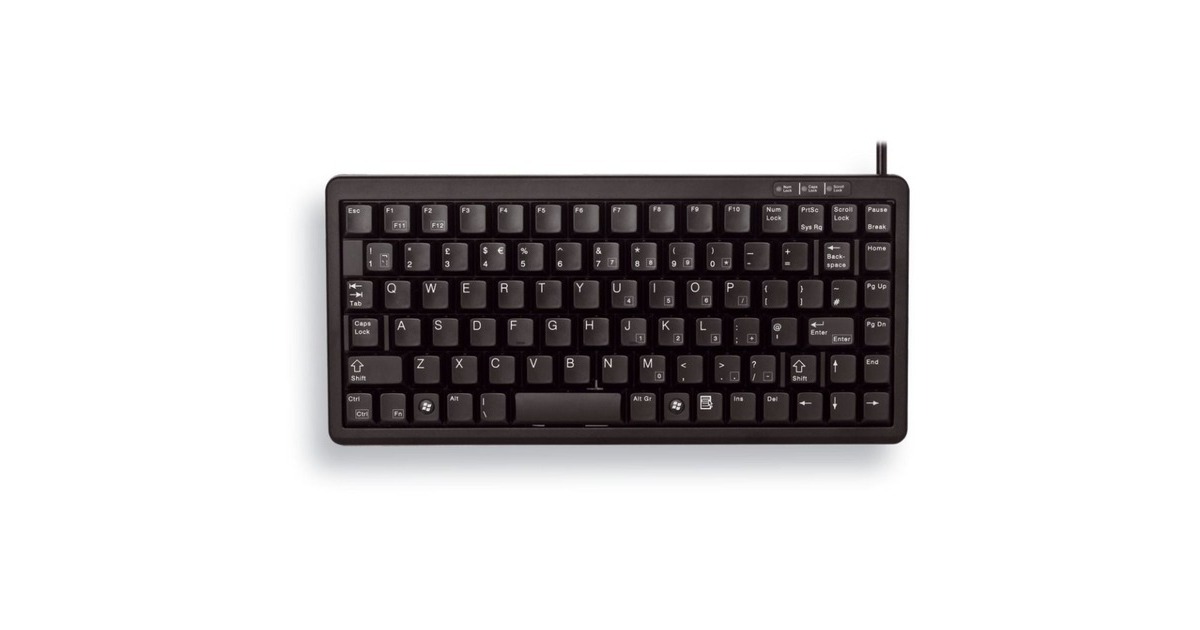 CHERRY Compact-Keyboard G84-4100, Tastatur schwarz, US-Layout, Cherry ...