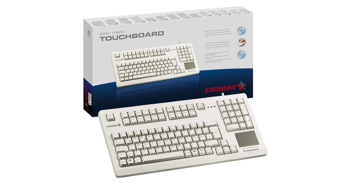CHERRY TouchBoard G80-11900, Tastatur beige, DE-Layout, Cherry MX, mit Touchpad