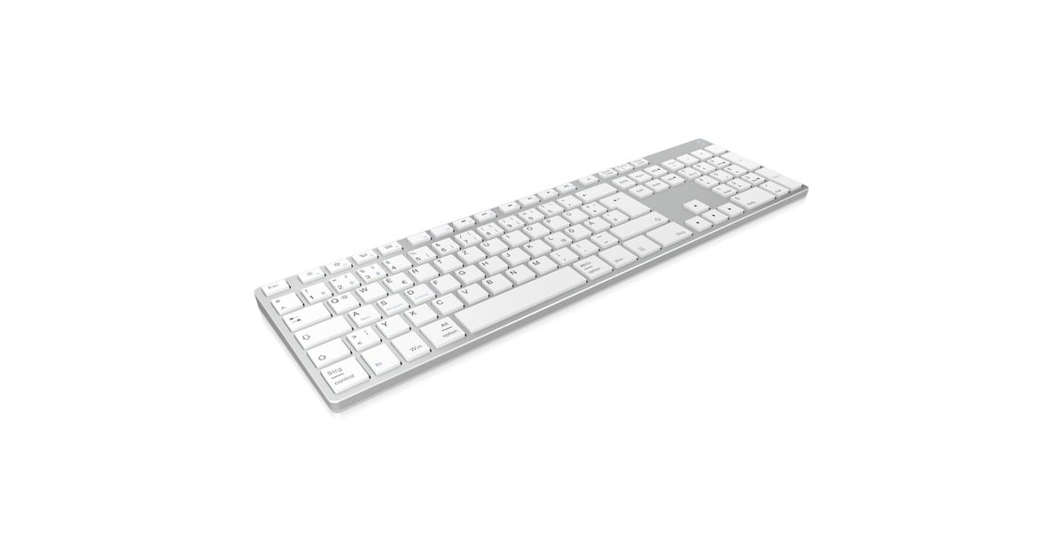 KeySonic KSK-8022BT, Tastatur silber, DE-Layout, X-Typ-Membrane