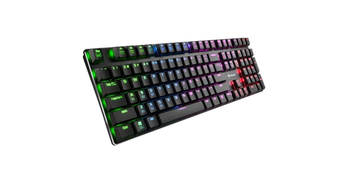 Sharkoon PureWriter RGB, Gaming-Tastatur schwarz, FR-Layout, Kailh Choc ...