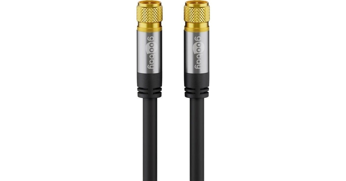 goobay SAT-Antennenkabel (135dB typ), F-Stecker > F-Stecker schwarz, 1 ...