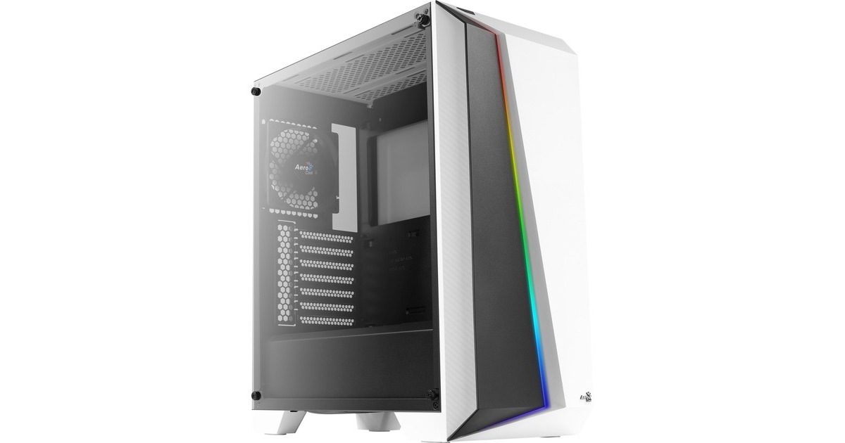 Aerocool Cylon Pro, Tower-Gehäuse weiß/schwarz, Tempered Glass