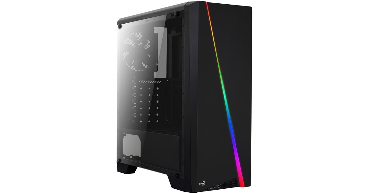 Aerocool Cylon, Tower-Gehäuse schwarz, Window-Kit