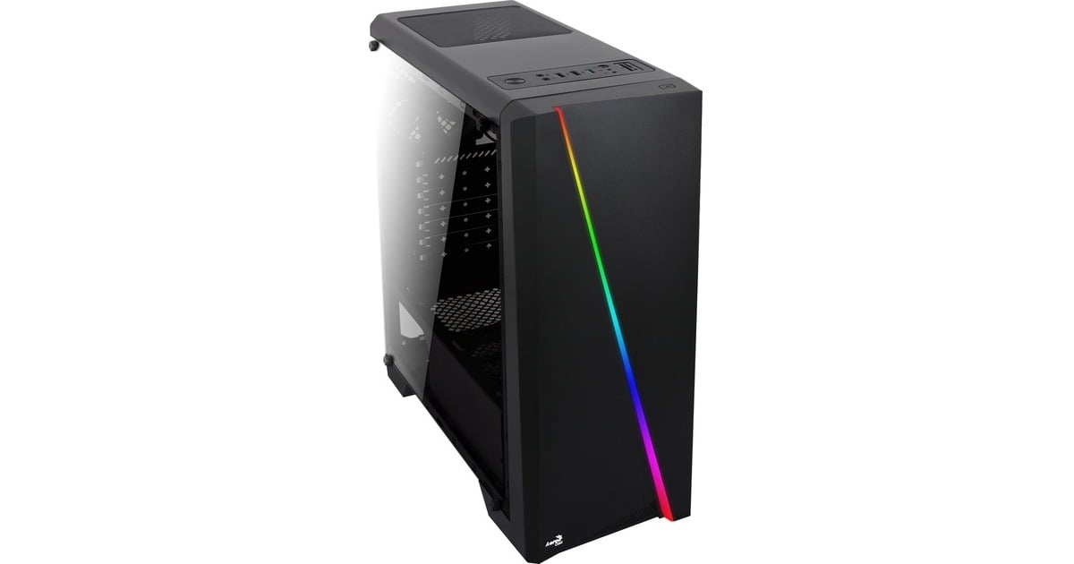 Aerocool Cylon, Tower-Gehäuse schwarz, Window-Kit