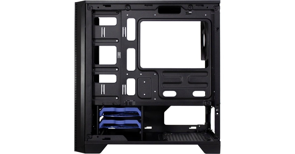 Inter-Tech H-606, Tower-Gehäuse schwarz, gedämmt