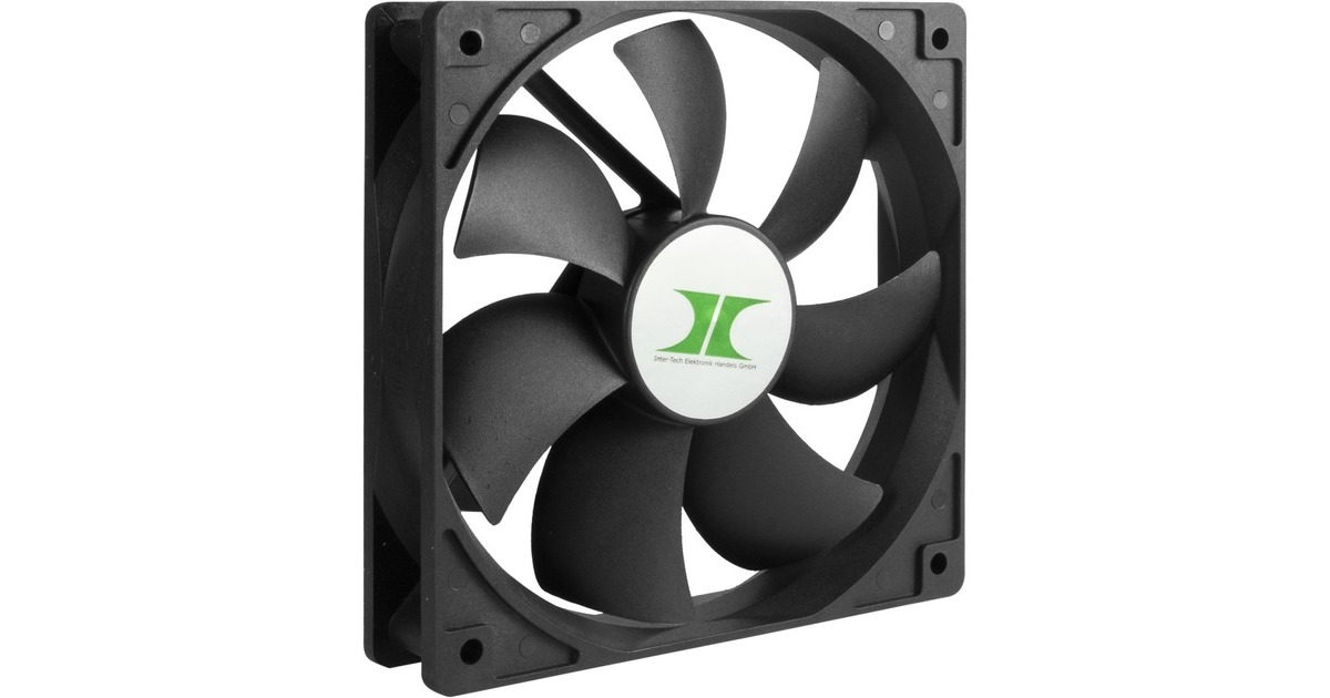 Inter-Tech IPC Fan Set 120mm, Gehäuselüfter schwarz, 120 mm