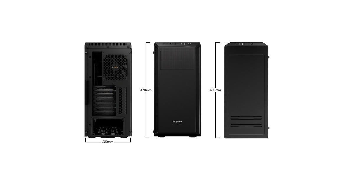 be quiet! PURE BASE 600 Window, Tower-Gehäuse schwarz, Window-Kit