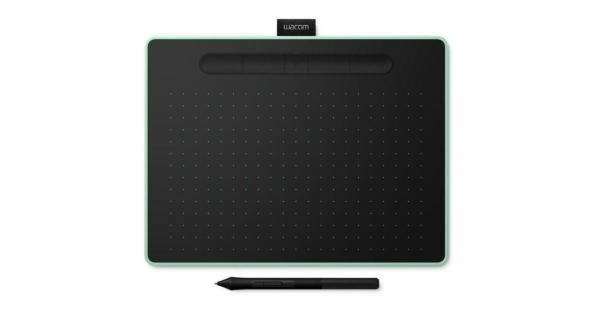 Wacom Intuos M mit Bluetooth, Grafiktablett hellgrün/schwarz