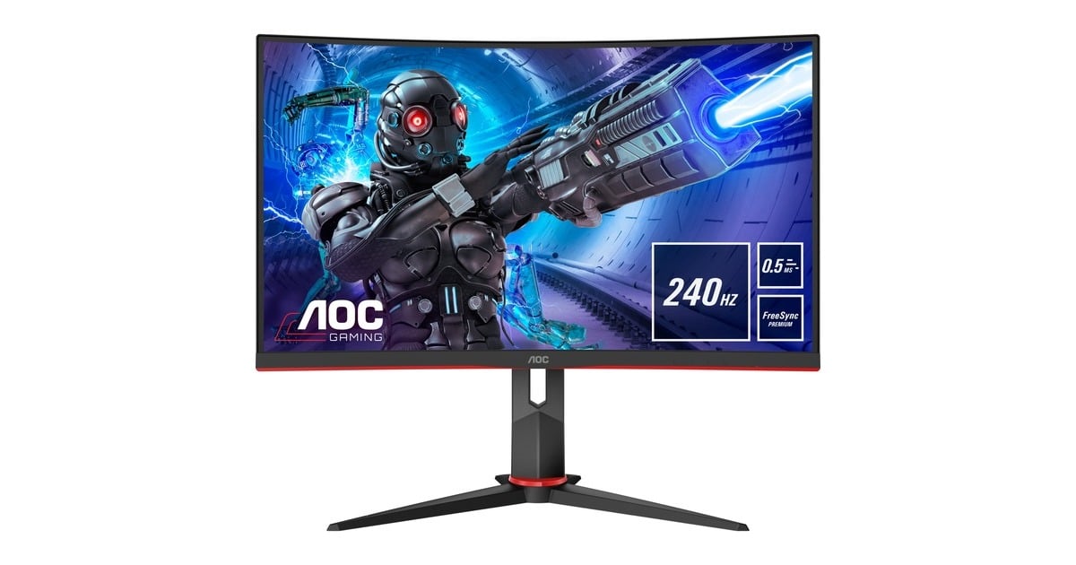 AOC C27G2ZE/BK, Gaming-Monitor 69 cm (27 Zoll), schwarz/rot, FullHD, VA ...